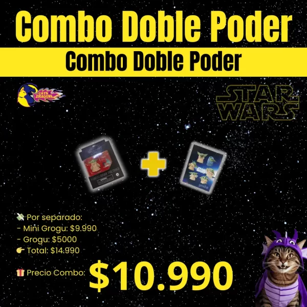 Combo Doble Poder – Día Del Niño | Mini Grogu & Grogu | Cats&Dragons